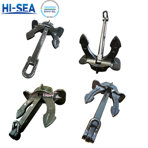 Difference between Hall anchor and JIS stockless anchor