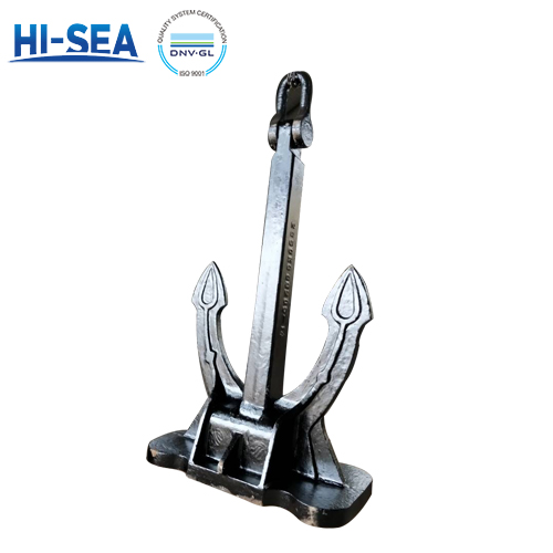 Three types of anchors commonly used on ship