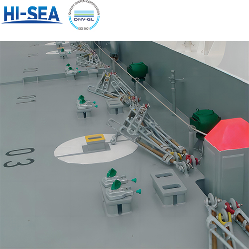 The Positions of Container Securing Fittings on a Vessel