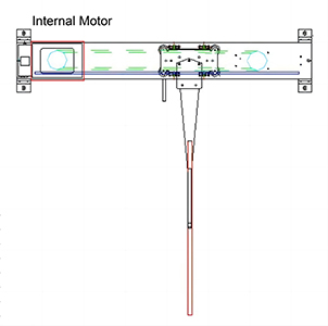 Marine Straight Line Wiper with Internal Motor