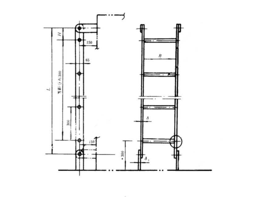Marine Steel Vertical Ladder