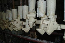 Casting process of container securing fittings
