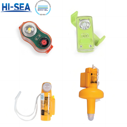 Different batteries of marine life-saving light