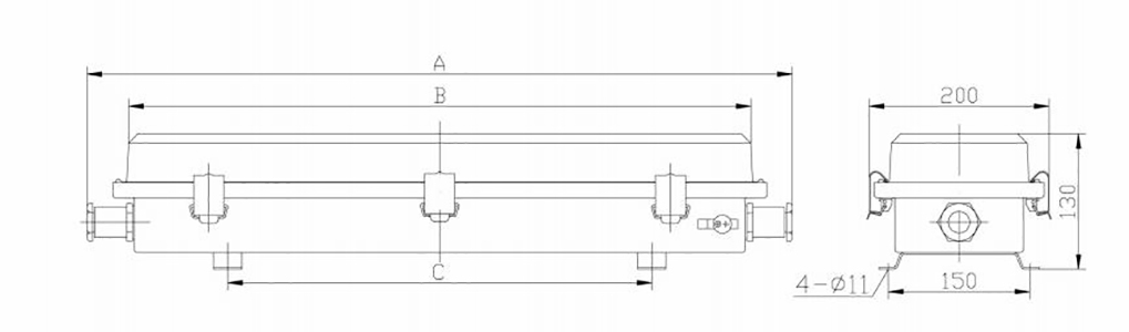 Increased Safety Type Ex-proof Fluorescent Light