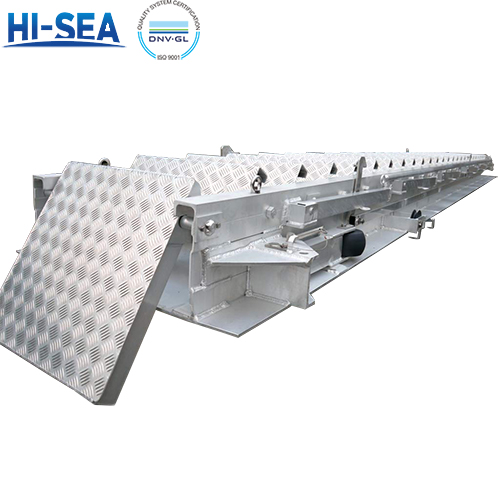 Self-Leveling Tread Accommodation Ladder