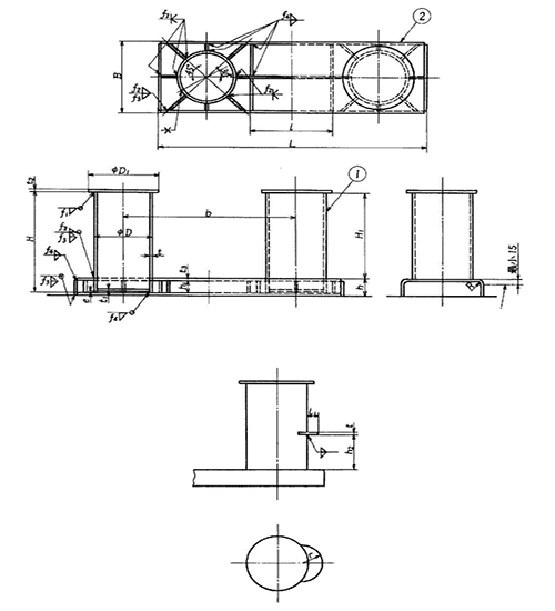 JIS F2001-1995 Marine Double Bollard