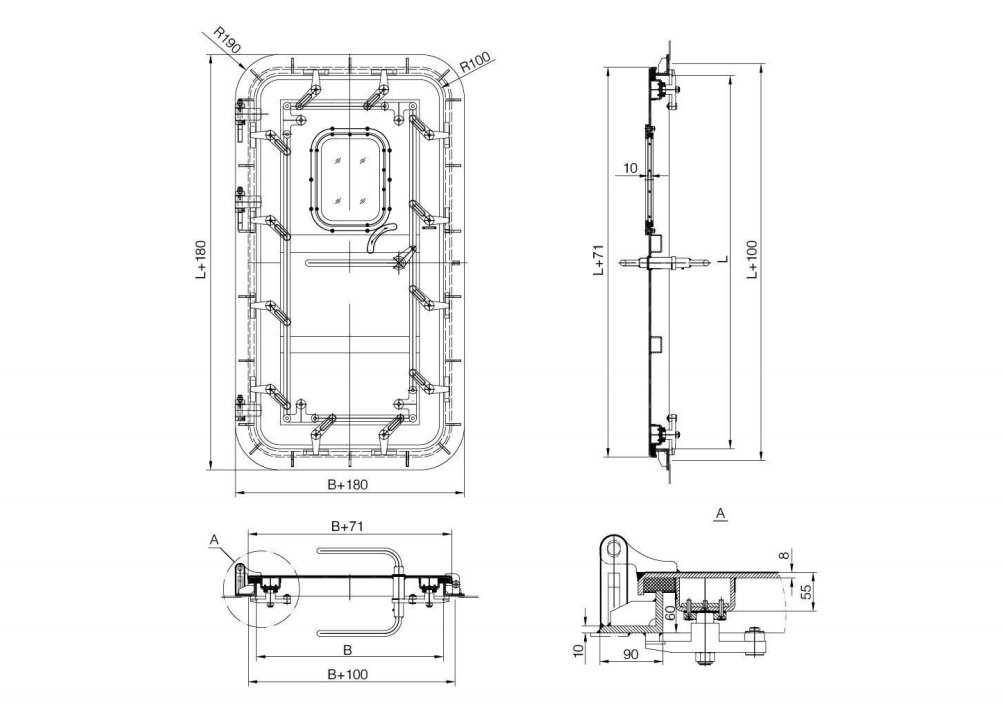 Marine Quick Acting Aluminium Watertight Door
