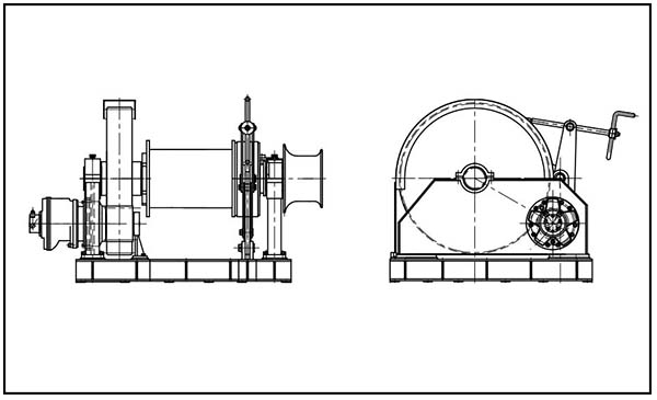 Marine Hydraulic Single Drum Mooring Winch
