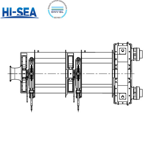 60kN Marine Hydraulic Double Drum Single Warping Head Winch