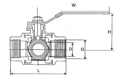 T-type Three-way Ball Valve