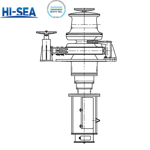 34mm Electric Vertical Anchor Capstan With A Gypsy