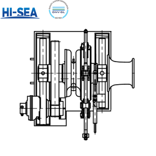 36mm Marine Hydraulic Anchor Windlass With Single Gypsy Single Warping Head