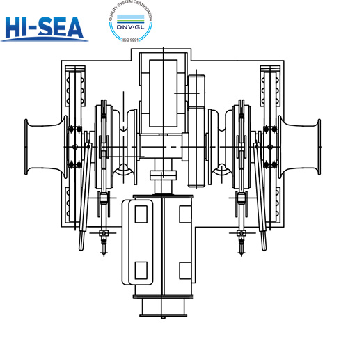 22mm Marine Electric Double Gypsy Anchor Windlass With Double Warping Head