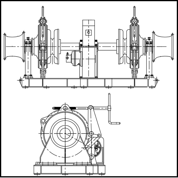 Marine Hydraulic Double Sprocket Anchor Windlass