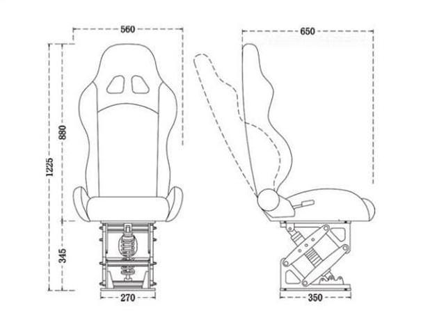 Yacht High Back Shock Absorber Pilot Chair