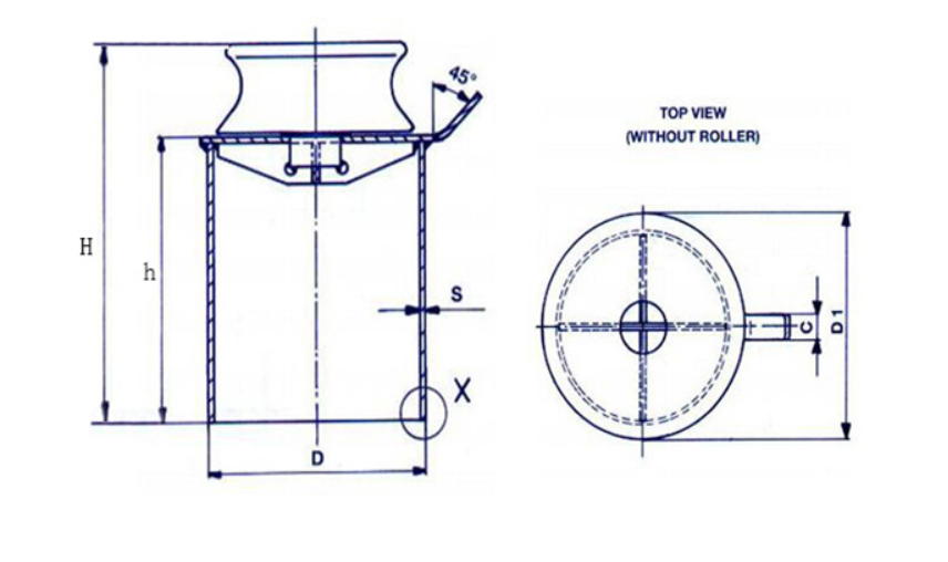 DIN81907 Pedestal Roller Fairlead Type A