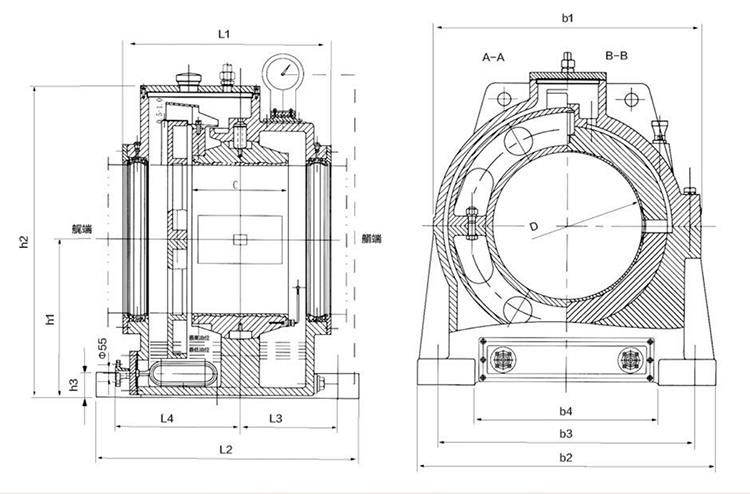 Marine DTZ Large Pressure Self-aligning Intermediate Bearing