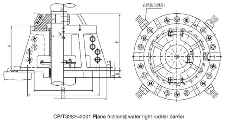 Surface Friction Upper Rudder Carrier
