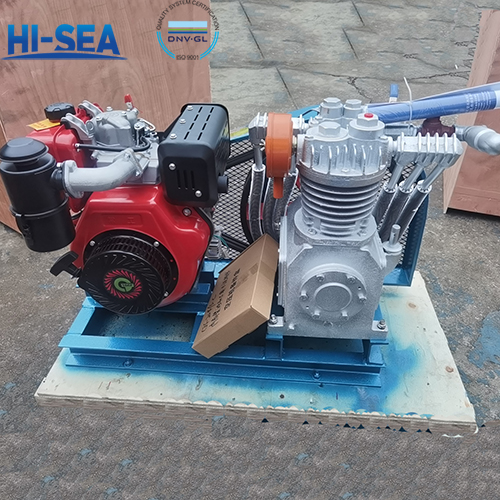 What is a marine emergency air compressor