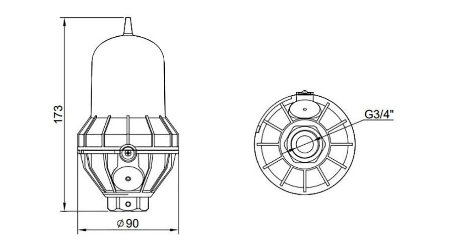 Single Low Intensity Obstruction Light