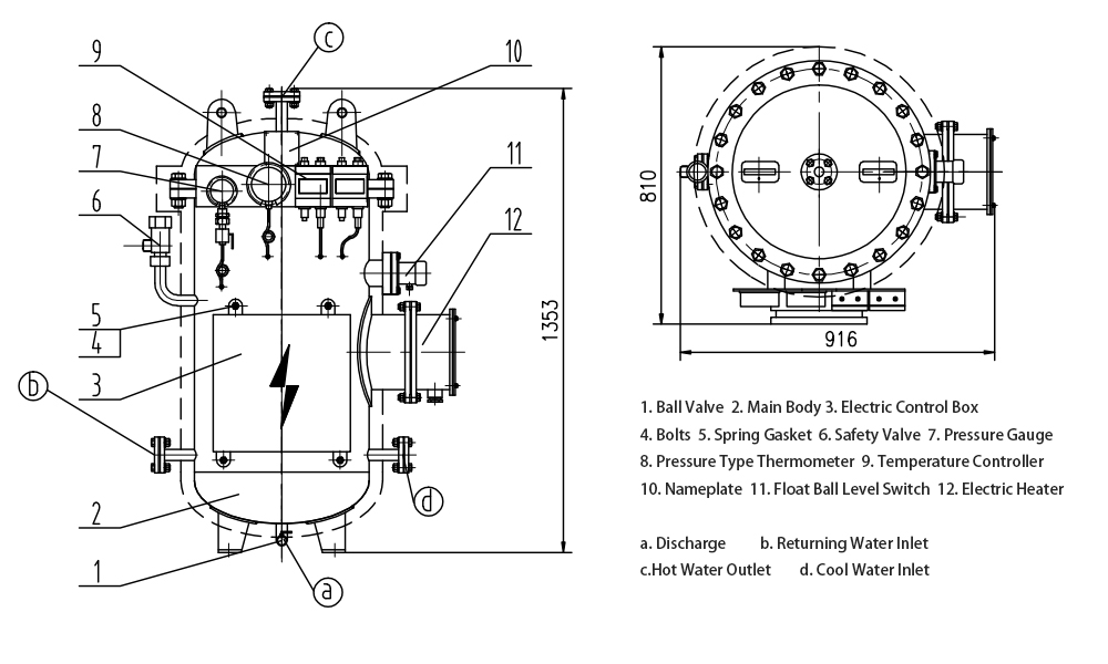 Marine Electrically Heated Calorifier