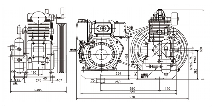 CWC/CZC Marine Emergency Air Compressor