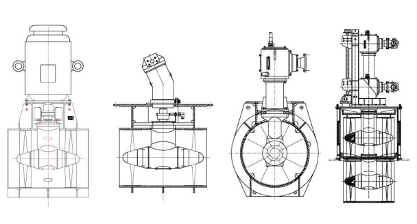 Marine Contra-rotating Propeller Bow Thruster