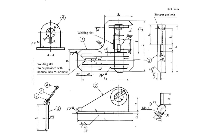 SMIT Bracket For Dia. 76~78mm Anchor Chain