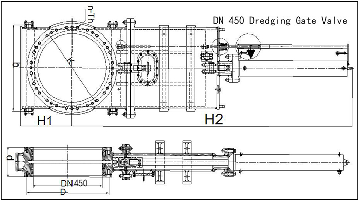 DN450 Dredging Gate Valve