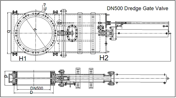DN500 Dredging Gate Valve