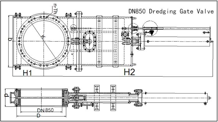 DN850 Dredging Gate Valve