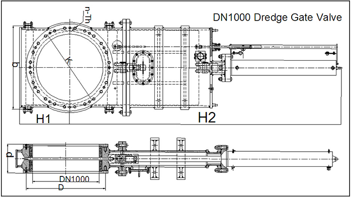DN900 Dredging Gate Valve
