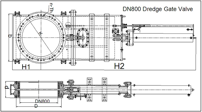 DN800 Dredging Gate Valve