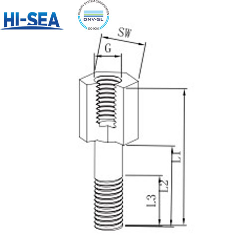 Double Hole Pipe Clamp With Long Head Bolt