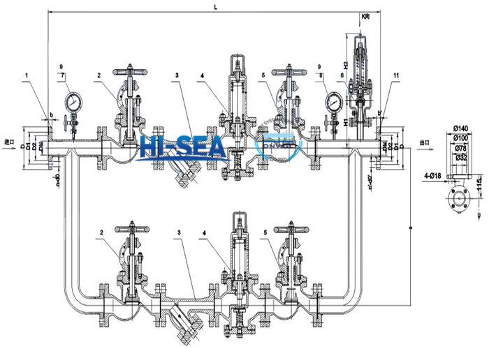 Double Pressure Reducing Valve Set