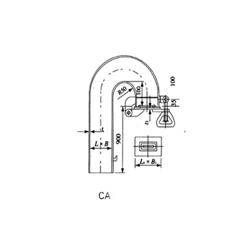 Type CA Rectangle Gooseneck Ventilator