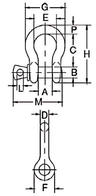 US Type Bow Shackle G-209