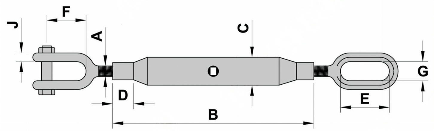 DIN1478 Closed Body Turnbuckle